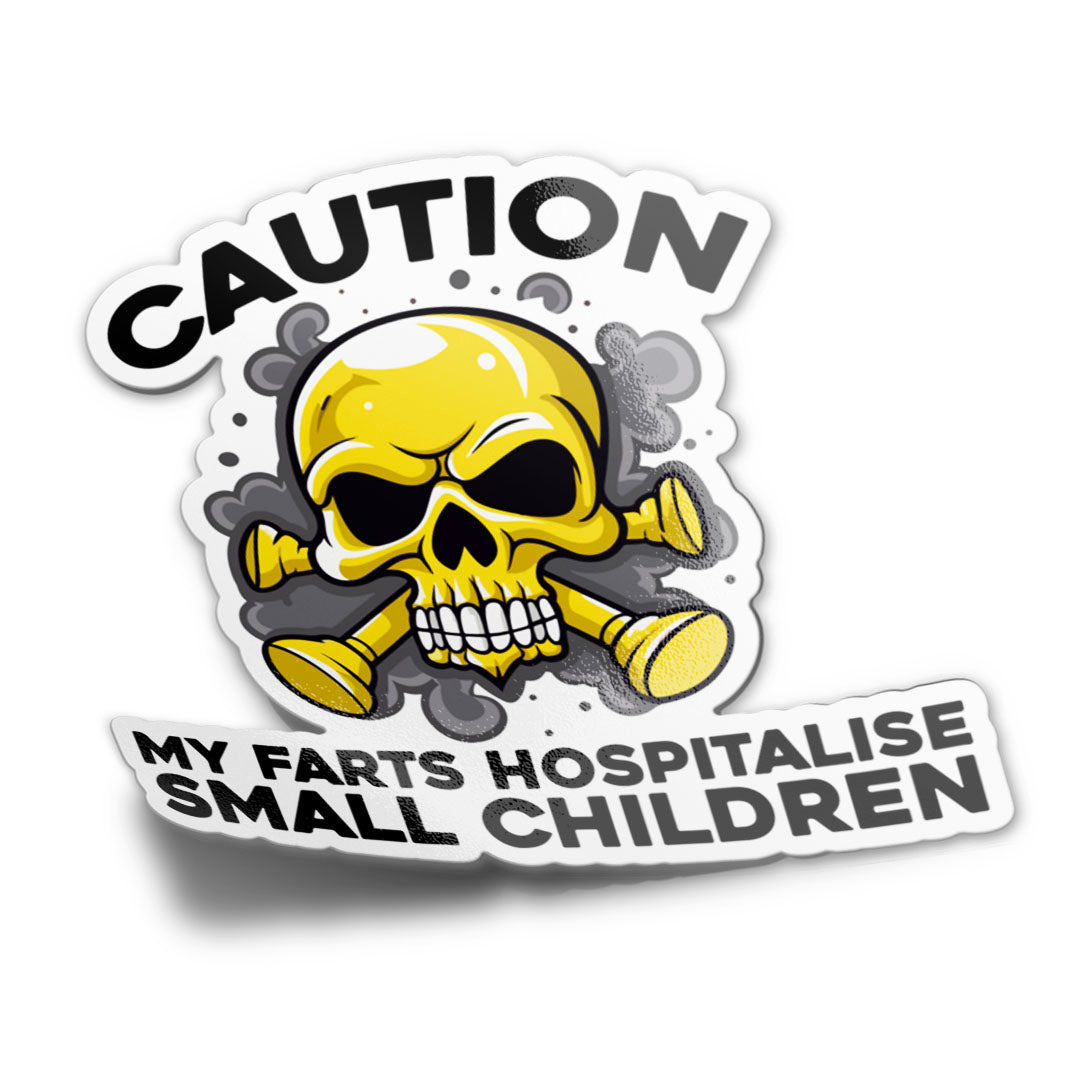 CAUTION MY FARTS STICKER – stickermize
