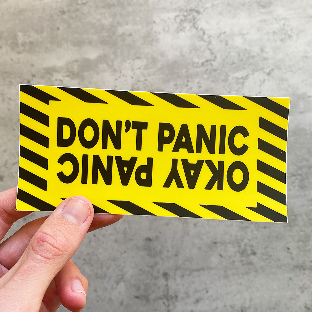 DON'T PANIC OKAY PANIC STICKER – stickermize