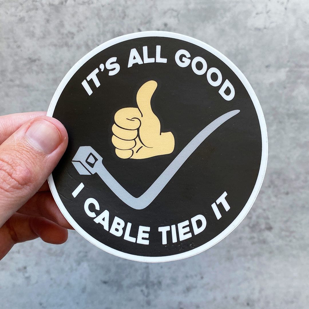 I CABLE TIED IT STICKER – stickermize