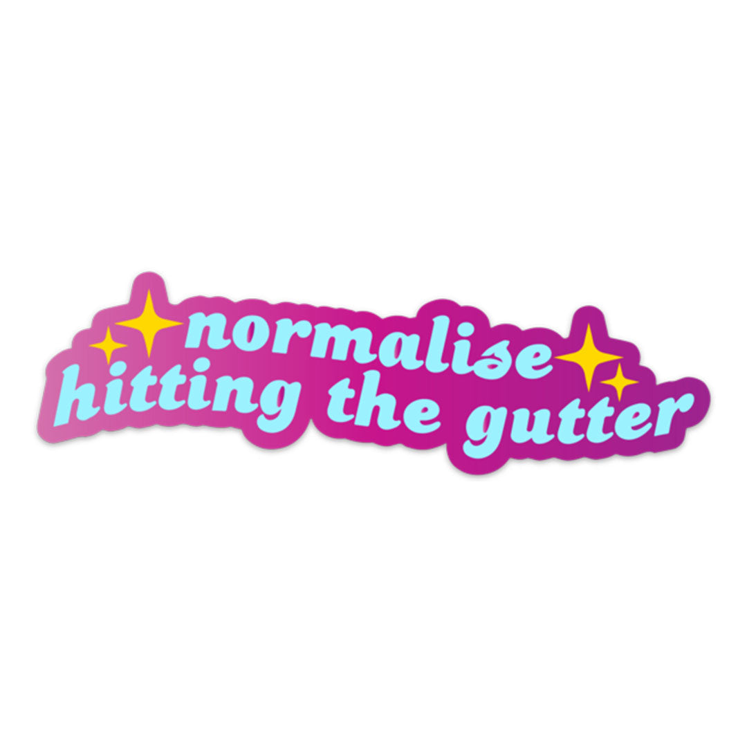 NORMALISE HITTING THE GUTTER STICKER – stickermize