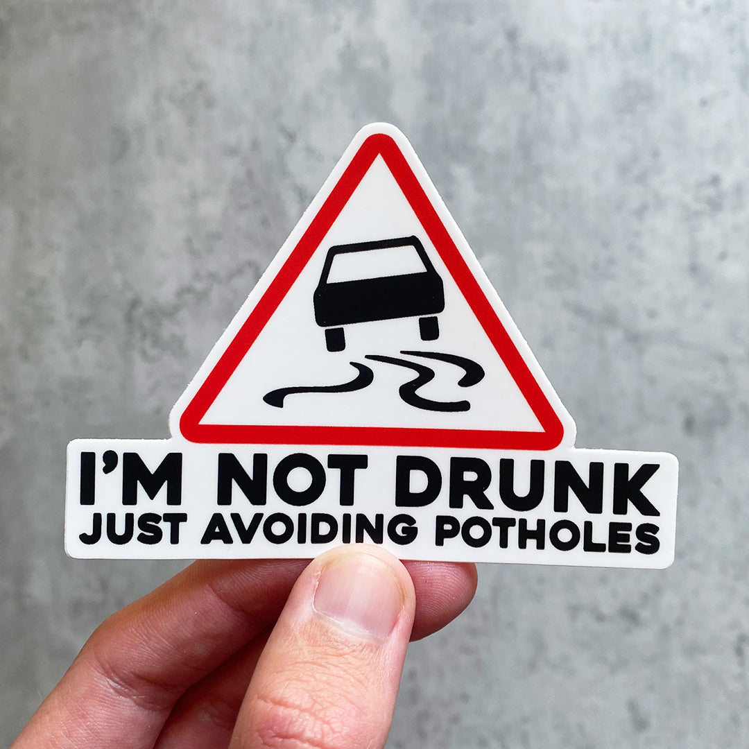 AVOIDING POTHOLES STICKER – stickermize