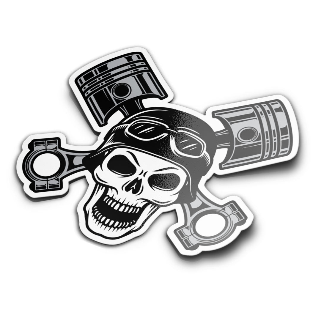 PISTONS SKULL STICKER – stickermize