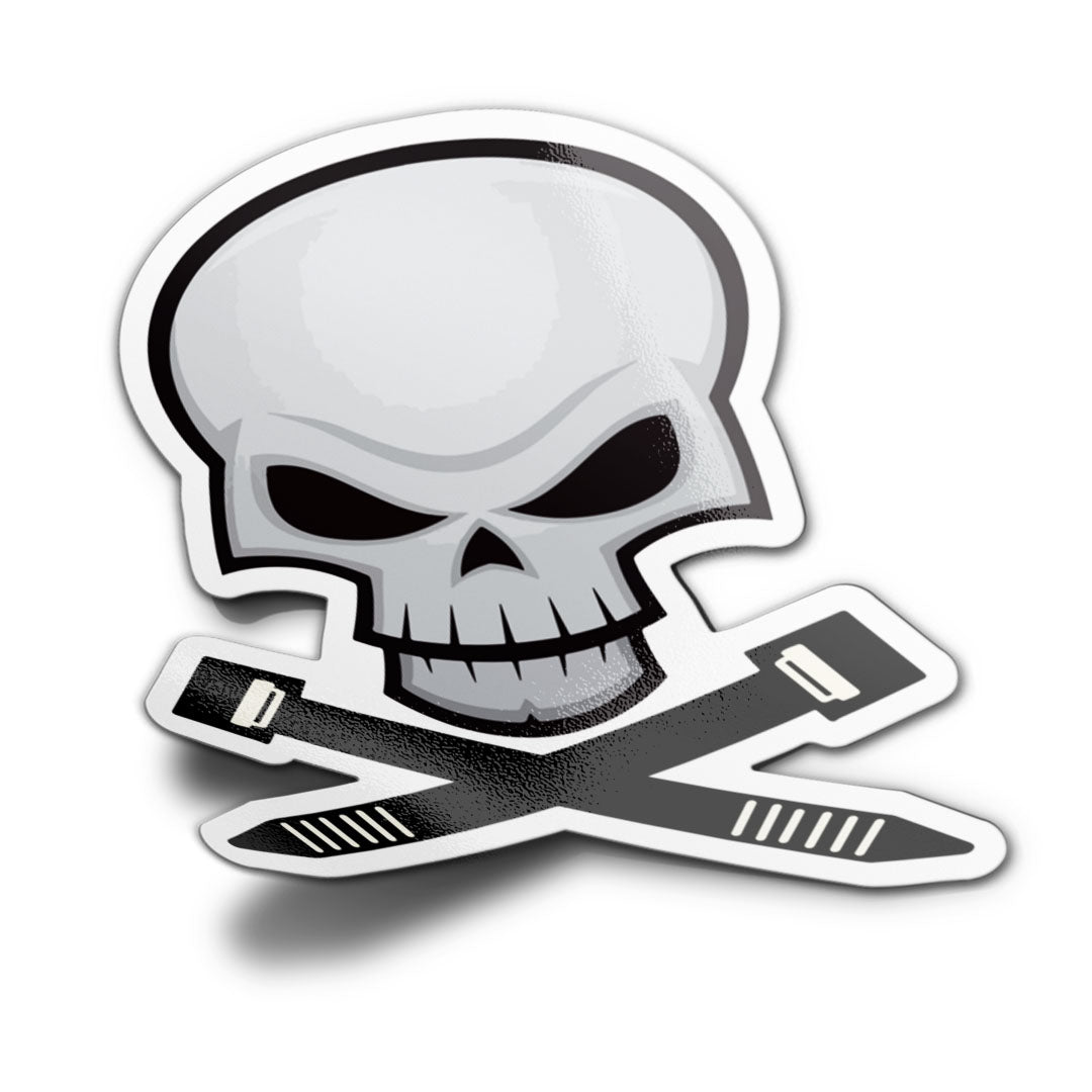 ZIP TIES SKULL STICKER – stickermize